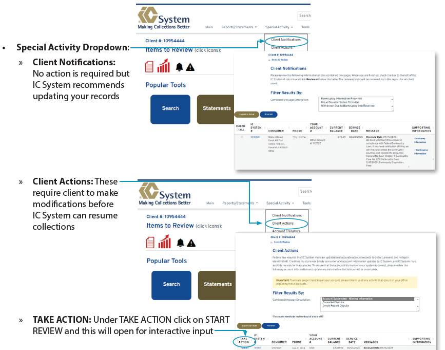 Special Activity Report (SAR) Enhanced Functionality